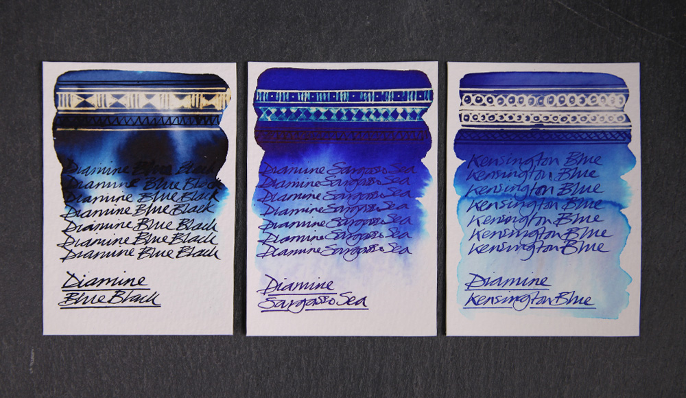 Diamine Blue Inks (3 more) – FOUNTAIN PEN INK ART
