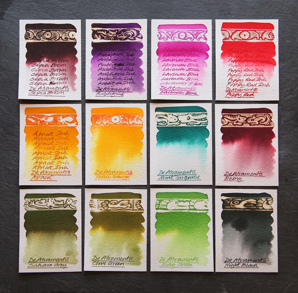 De Atramentis Inks Review – FOUNTAIN PEN INK ART