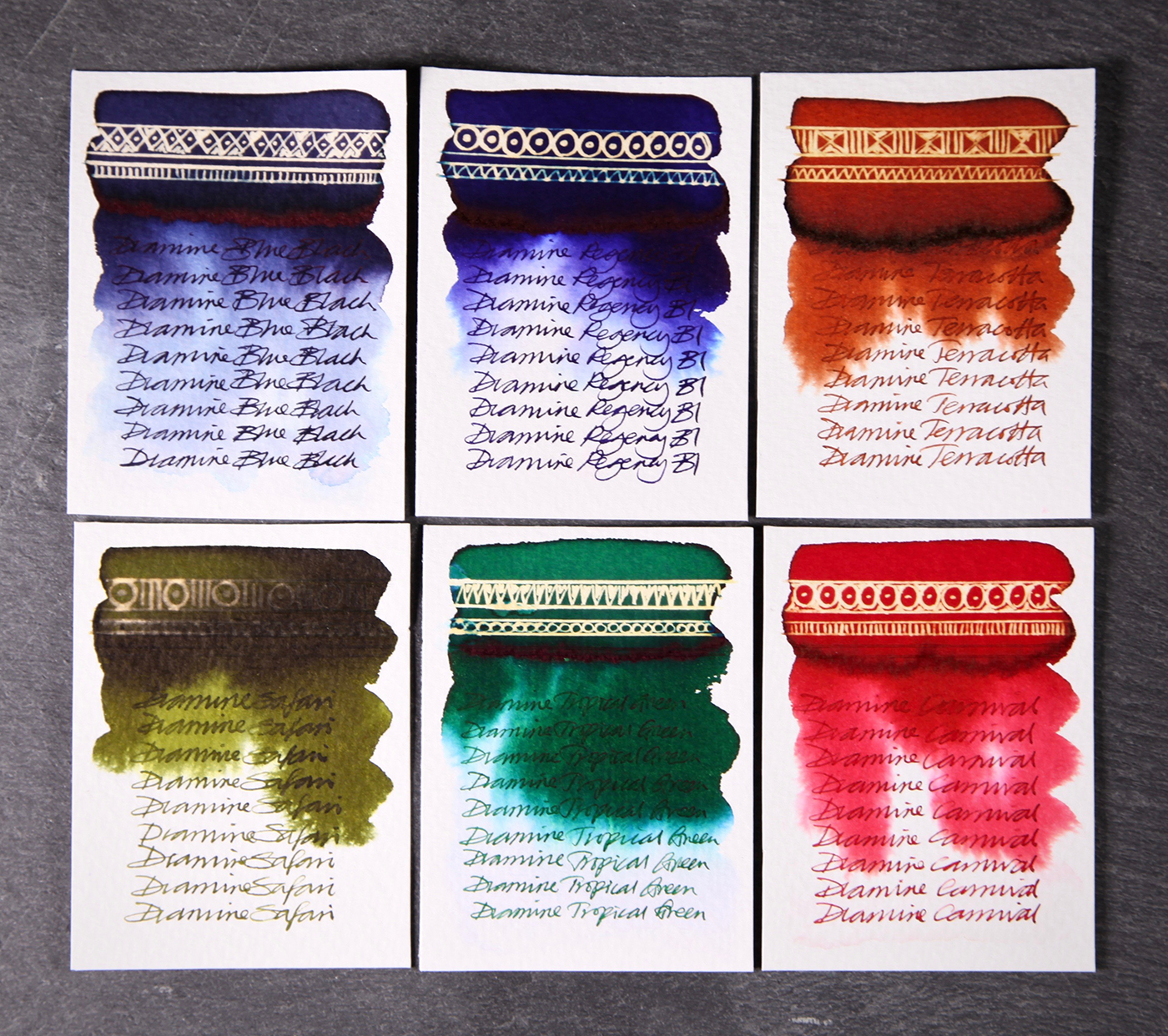 Diamine Anniversary Inks Review – FOUNTAIN PEN INK ART