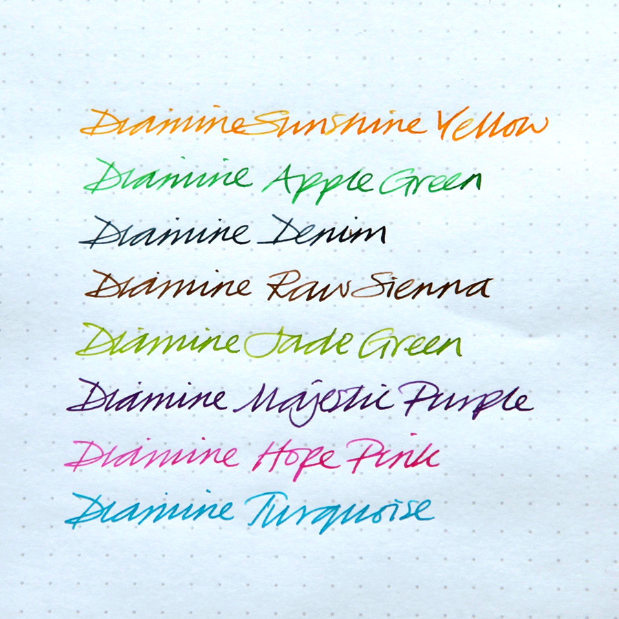 Diamine Inks Review – FOUNTAIN PEN INK ART