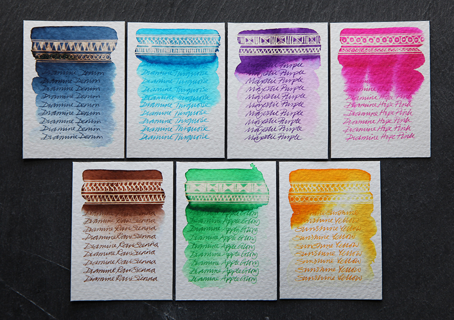 Diamine Inks Review – FOUNTAIN PEN INK ART
