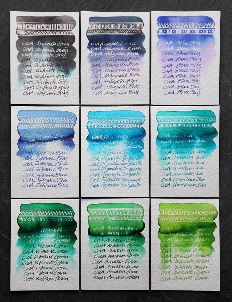 Caran d’Ache Inks Test – Part 2 – FOUNTAIN PEN INK ART