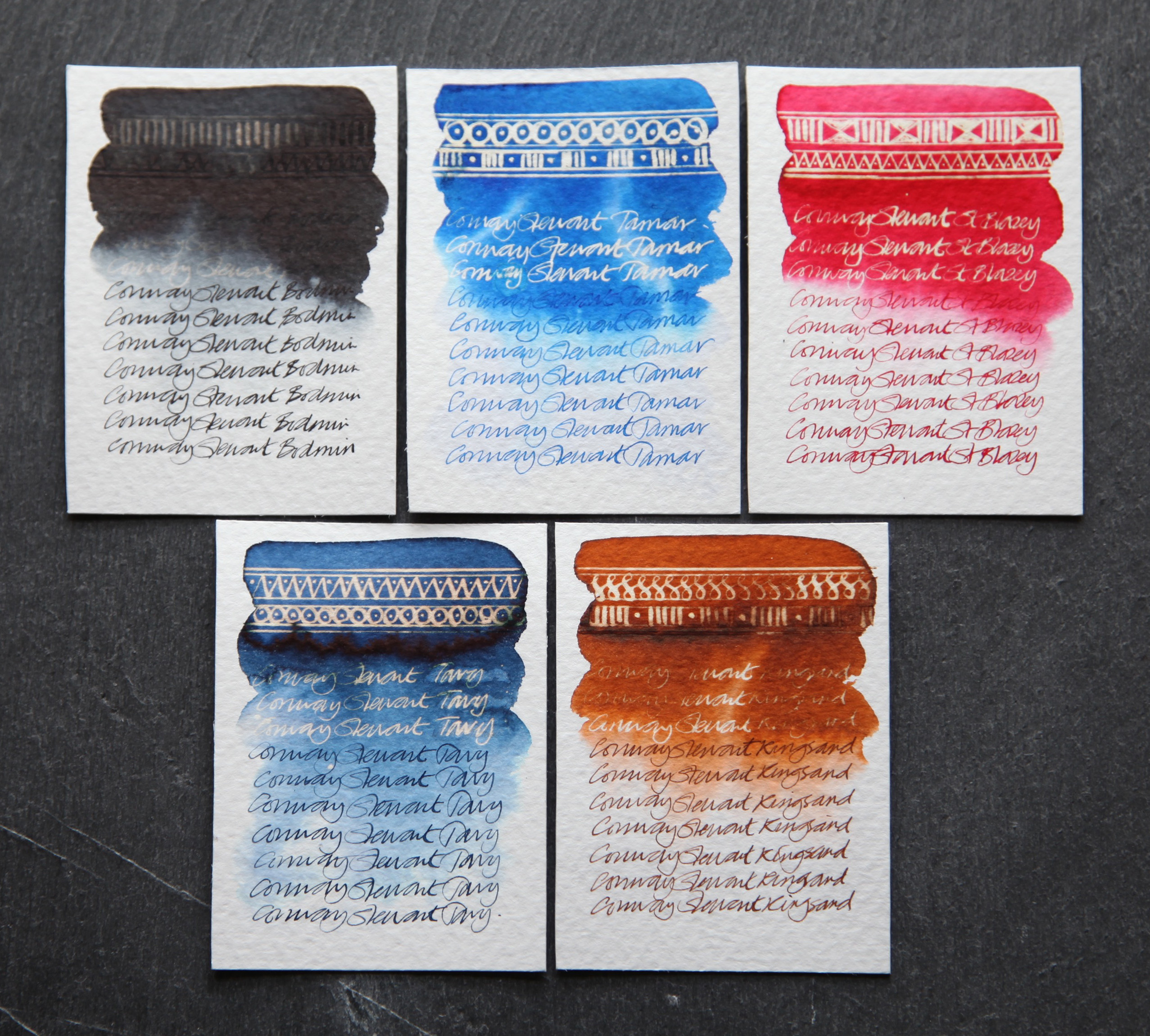 Conway Stewart Inks Test – FOUNTAIN PEN INK ART