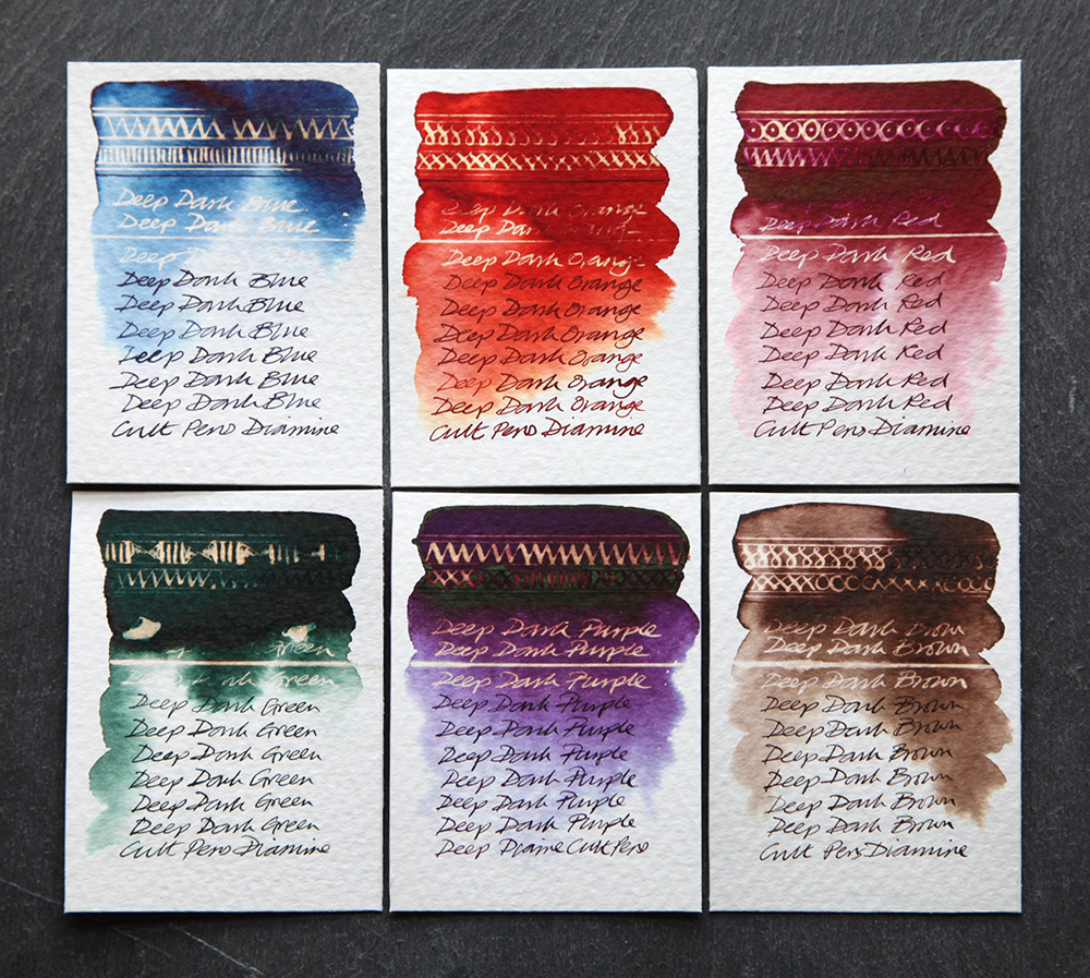 Cult Pens Diamine Inks Test – FOUNTAIN PEN INK ART