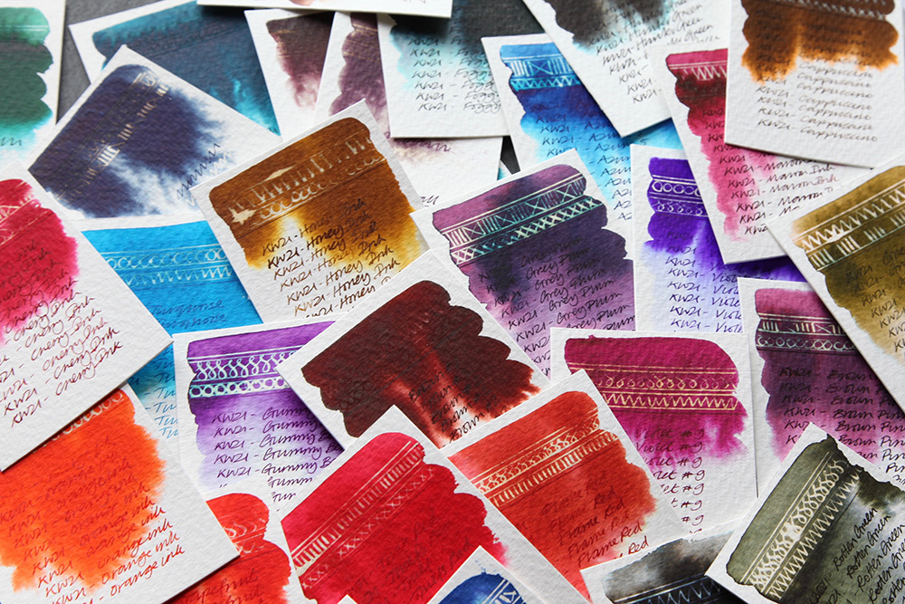 KWZ Inks Test – FOUNTAIN PEN INK ART