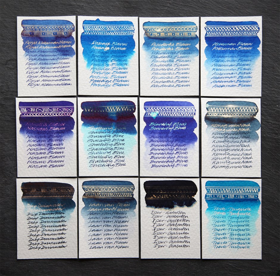 P W Akkerman Inks Test – FOUNTAIN PEN INK ART