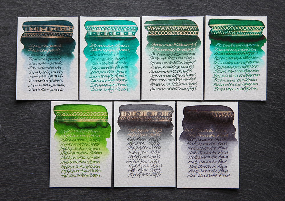 P W Akkerman Inks Test – FOUNTAIN PEN INK ART