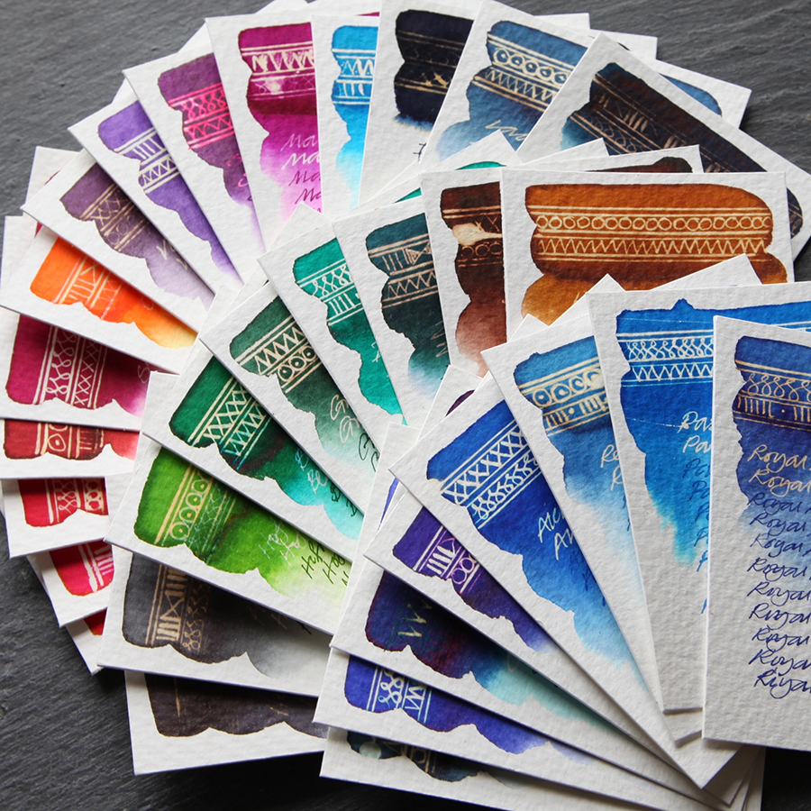 P W Akkerman Inks Test – FOUNTAIN PEN INK ART