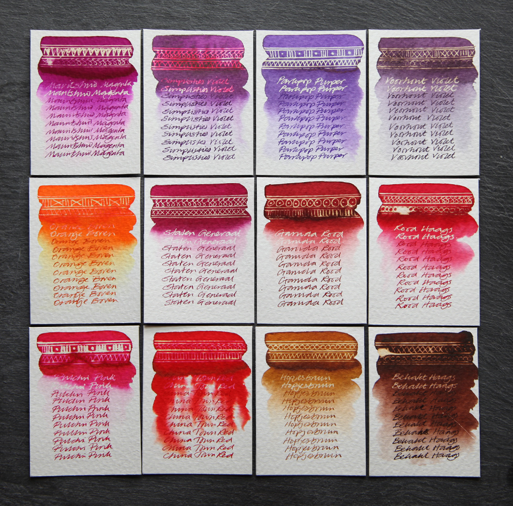 P W Akkerman Inks Test – FOUNTAIN PEN INK ART