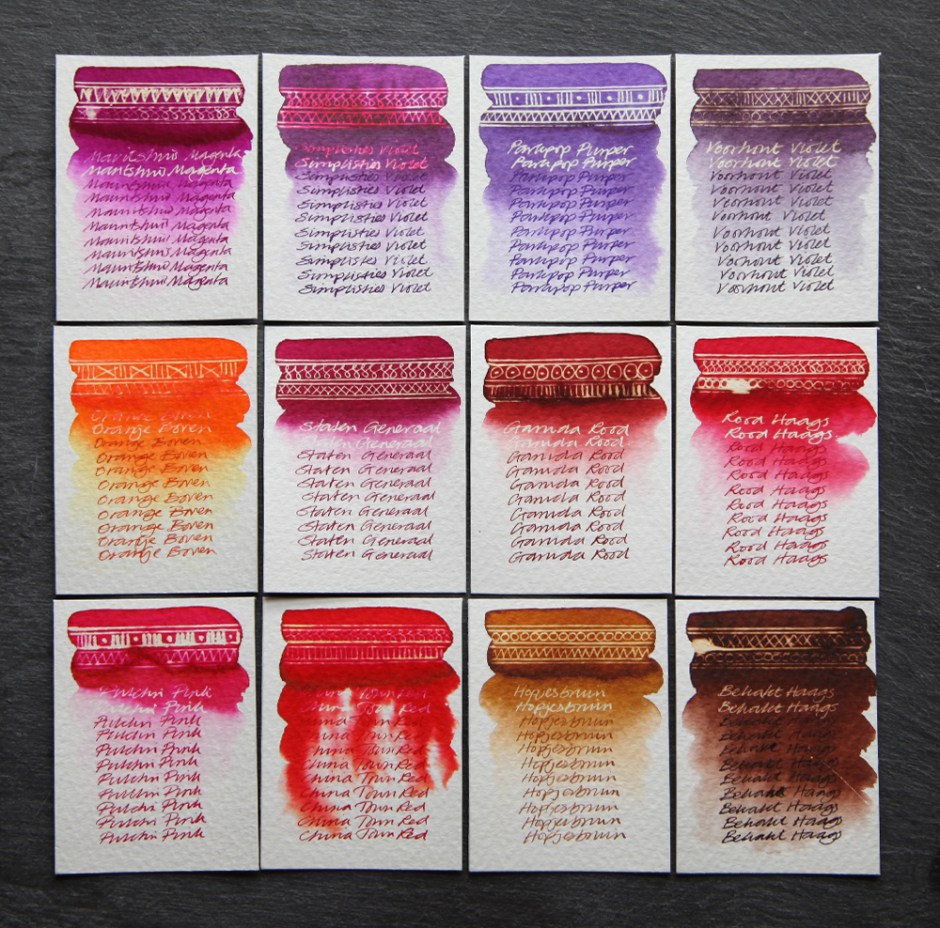 P W Akkerman Inks Test – FOUNTAIN PEN INK ART