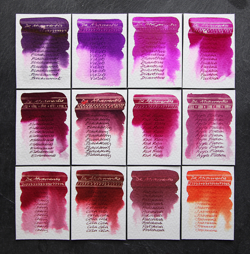 De Atramentis ‘Scented’ Inks Test – FOUNTAIN PEN INK ART