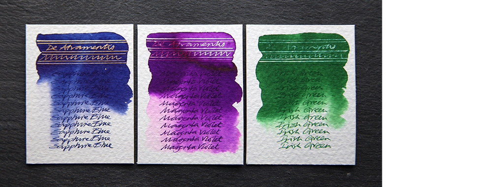 De Atramentis Standard Inks Test – FOUNTAIN PEN INK ART