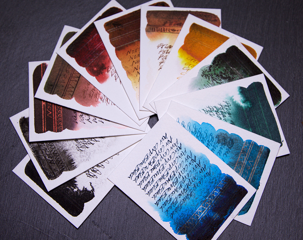 Noodler’s Inks Test – The Blacks – FOUNTAIN PEN INK ART