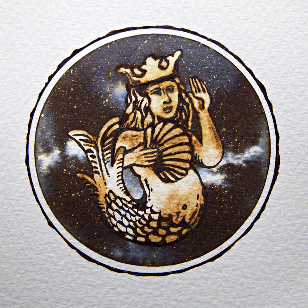 The Quink Mermaid and Copper Rome Burning! – FOUNTAIN PEN INK ART