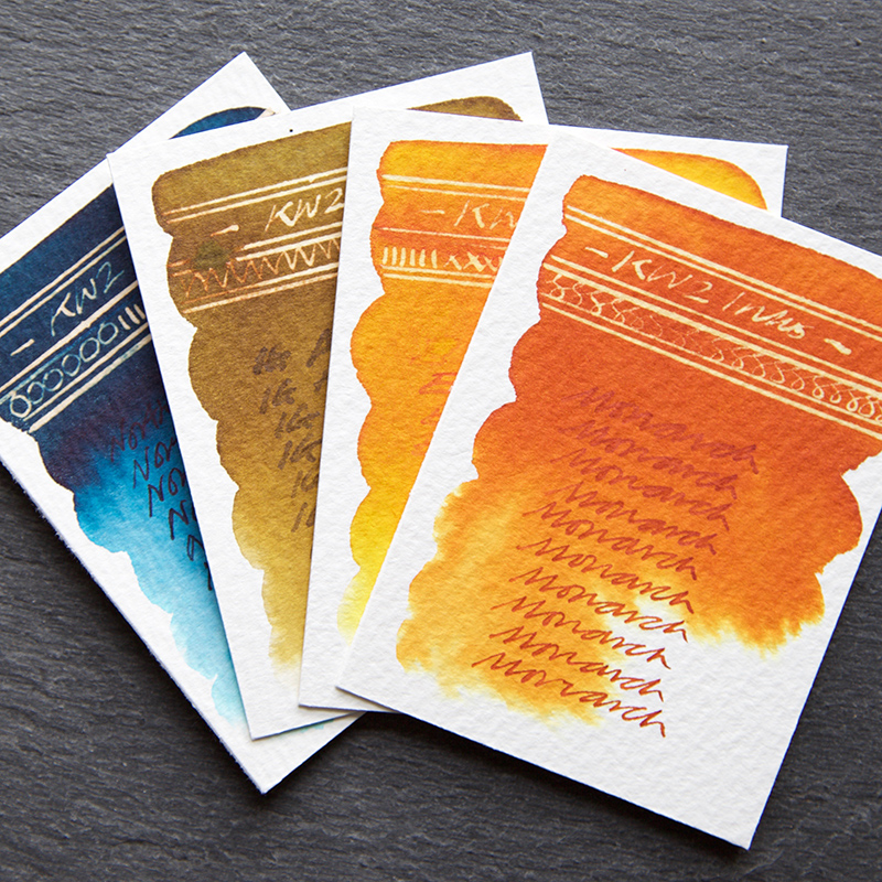 KWZ Inks – Rare and Exclusive – Swatch Tests – FOUNTAIN PEN INK ART