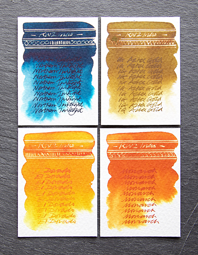 KWZ Inks – Rare and Exclusive – Swatch Tests – FOUNTAIN PEN INK ART