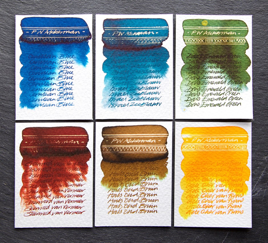 PW Akkerman Dutch Masters Series – Swatch Test – FOUNTAIN PEN INK ART