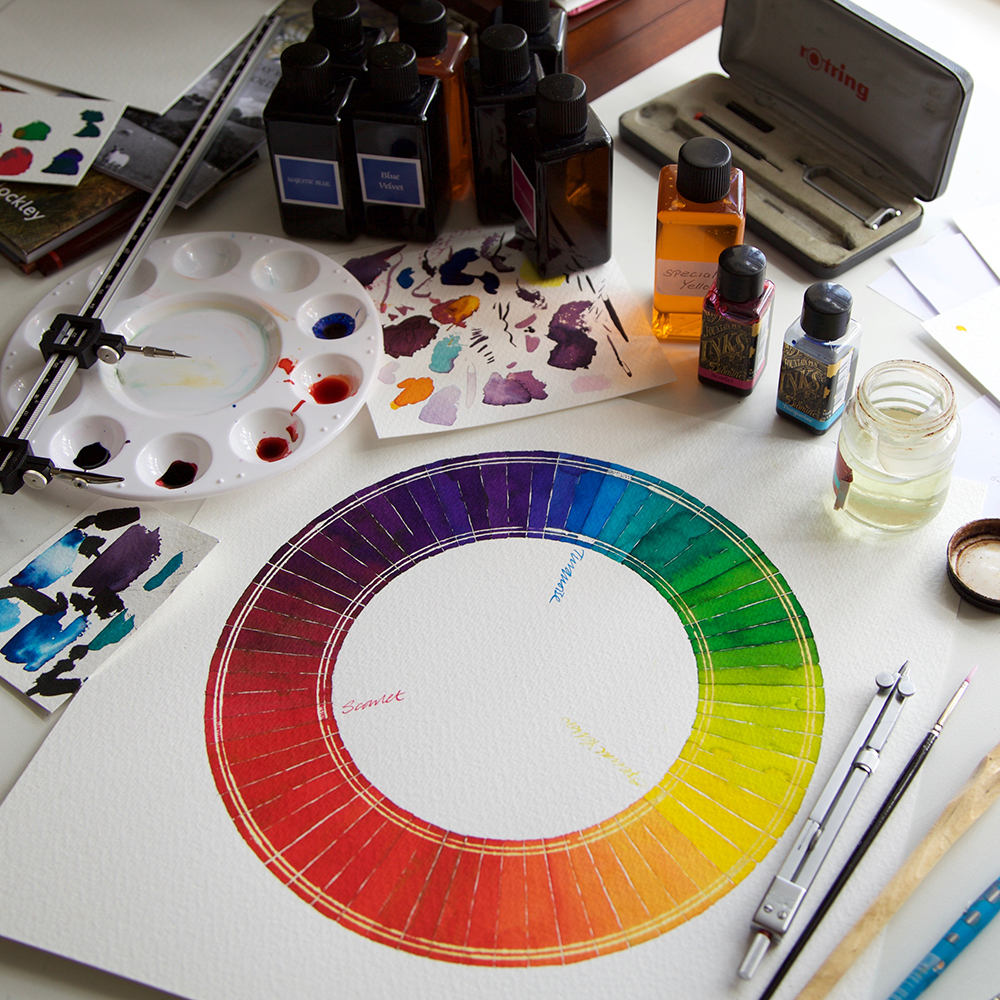 Diamine Fountain Pen Ink Colour Wheel – FOUNTAIN PEN INK ART