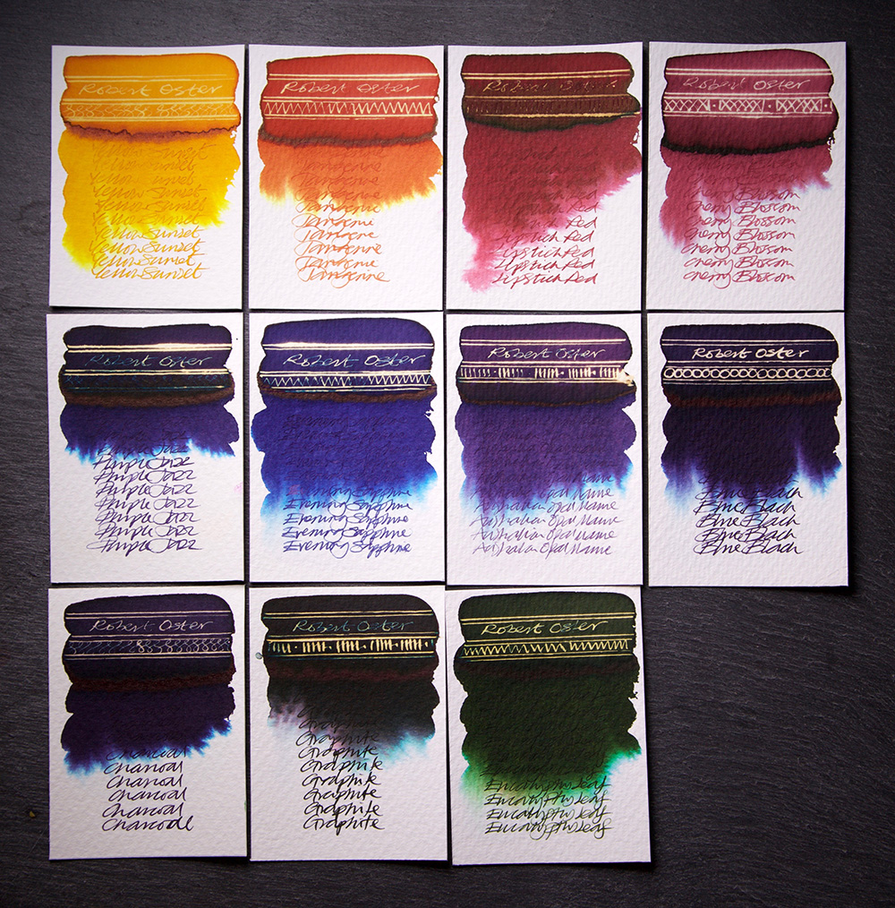 Robert Oster Signature Ink Swatch Tests – Final Batch – FOUNTAIN PEN ...