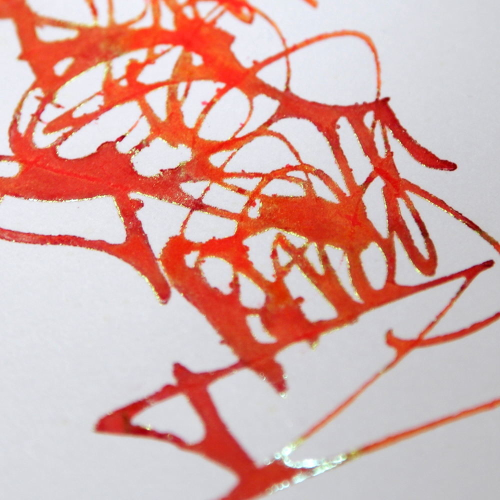 Krishna Sheening Inks – Swatch Tests – FOUNTAIN PEN INK ART
