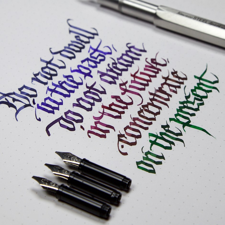Kaweco Calligraphy Nibs Review – FOUNTAIN PEN INK ART