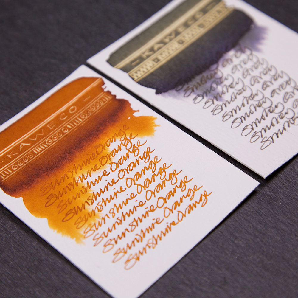 Kaweco Sunrise Orange and Smokey Grey – FOUNTAIN PEN INK ART