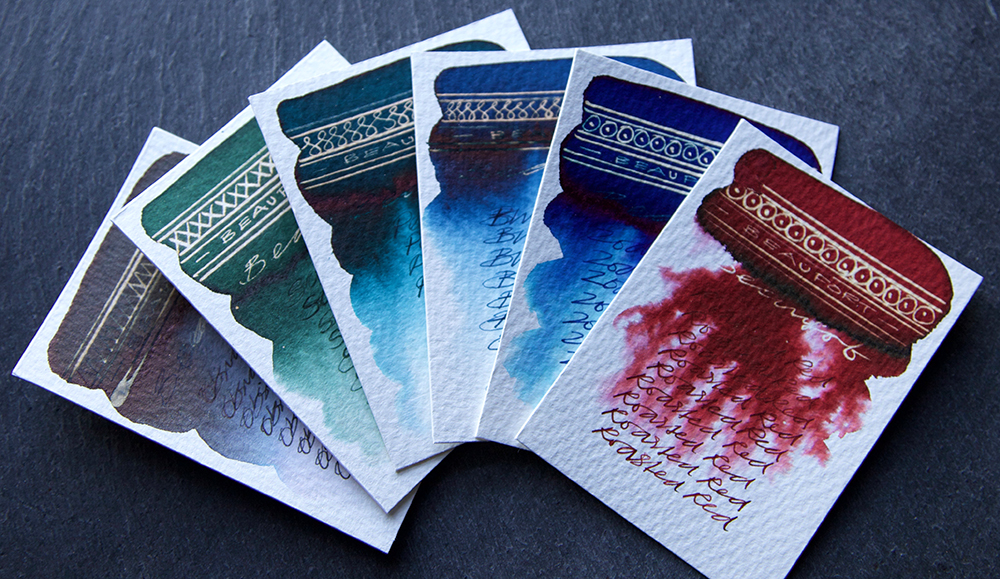 Beaufort Inks Swatch tests – FOUNTAIN PEN INK ART