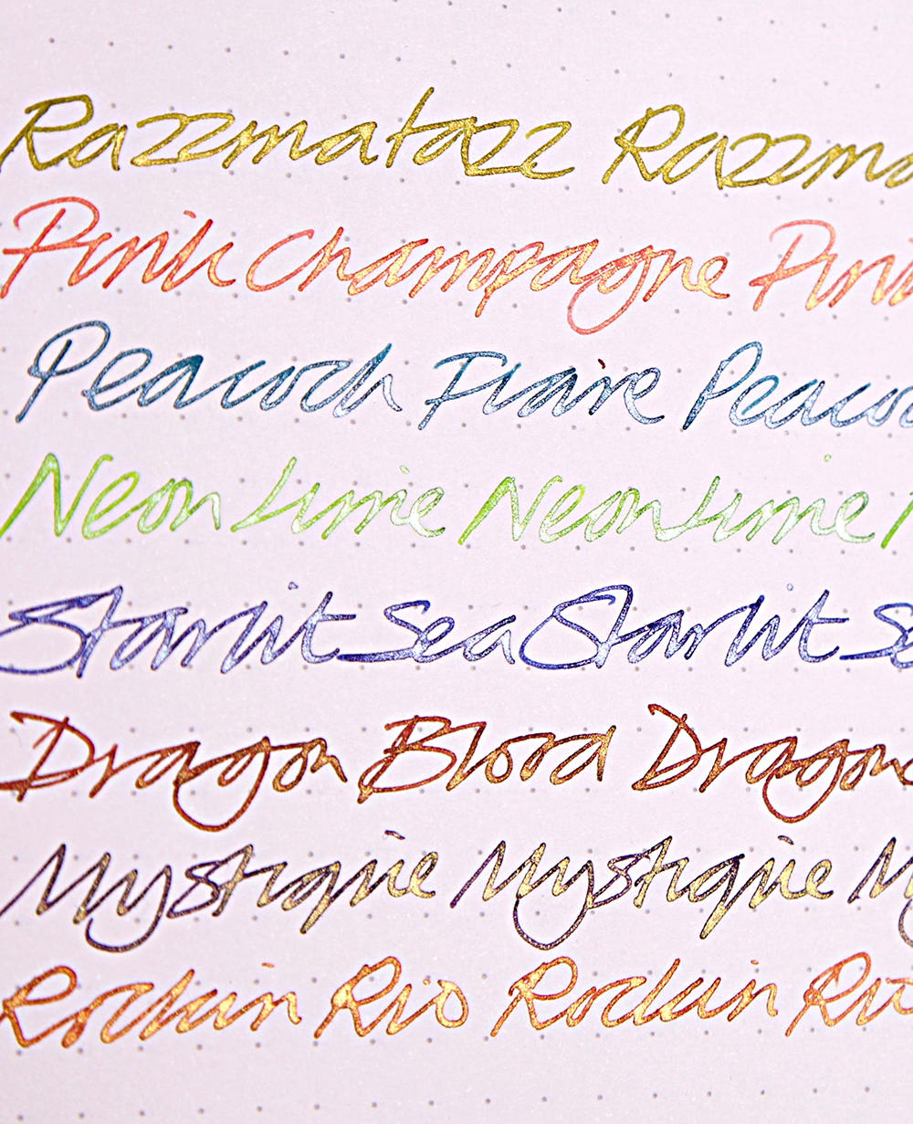 Shimmertastic! New Diamine Shimmer Inks for 2018 – FOUNTAIN PEN INK ART