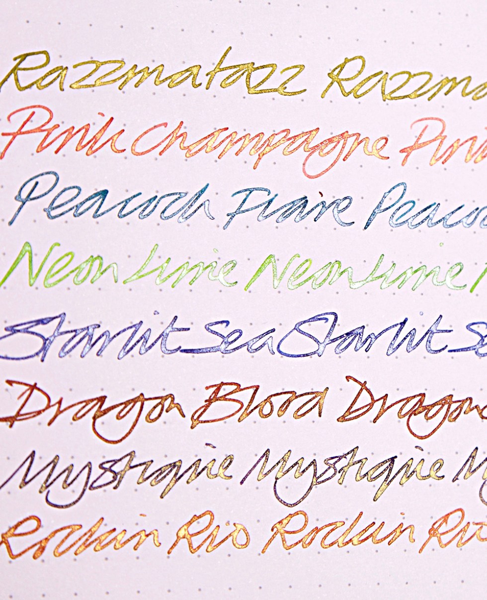 Shimmertastic! New Diamine Shimmer Inks for 2018 – FOUNTAIN PEN INK ART