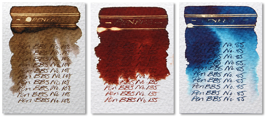 PENBBS Swatch Tests – Part 01 – FOUNTAIN PEN INK ART
