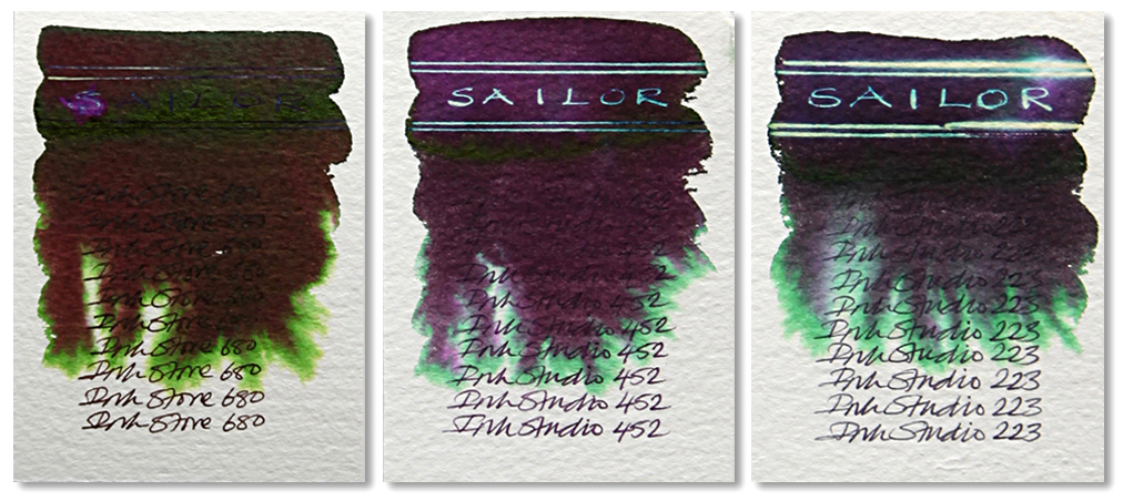 Sailor Swatch Tests – Part 01 – FOUNTAIN PEN INK ART