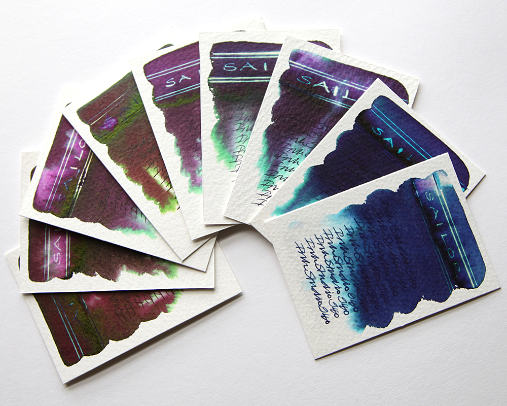 Sailor Swatch Tests – Part 01 – FOUNTAIN PEN INK ART