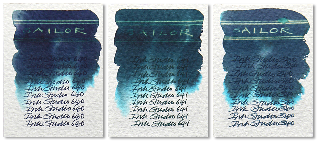 Sailor Ink Studio Swatch Tests – Part 03 – The Blues Part 01 – FOUNTAIN ...