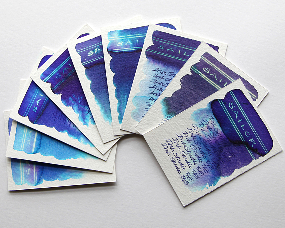 Sailor Ink Studio Swatch Tests – Part 04 – The Blues Part 02 – FOUNTAIN ...