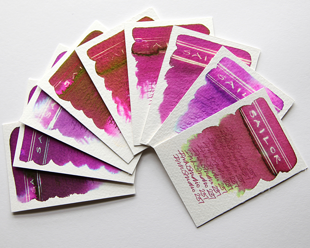 Sailor Ink Studio Swatch Tests – Part 06 – The Pinks Part 01 – FOUNTAIN ...