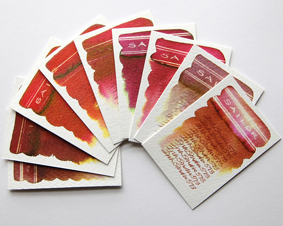 Sailor Ink Studio Swatch Tests – Part 07 – The Pinky Browns – FOUNTAIN ...