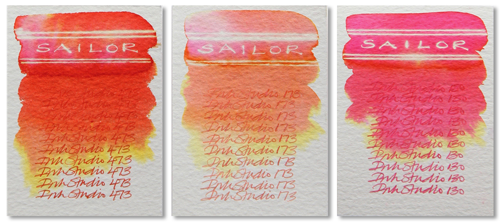 Sailor Ink Studio Swatch Tests – Part 08 – Oranges and Pinks – FOUNTAIN ...