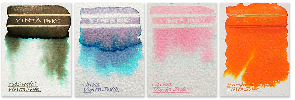 Vinta Inks – Range Swatch Test – FOUNTAIN PEN INK ART