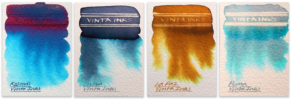 Vinta Inks – Range Swatch Test – FOUNTAIN PEN INK ART