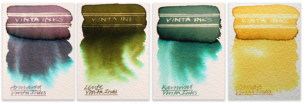 Vinta Inks – Range Swatch Test – FOUNTAIN PEN INK ART