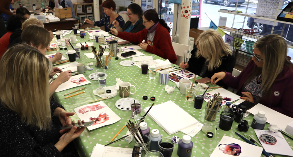 Fountain Pen Ink Art Workshop at INTRA – FOUNTAIN PEN INK ART