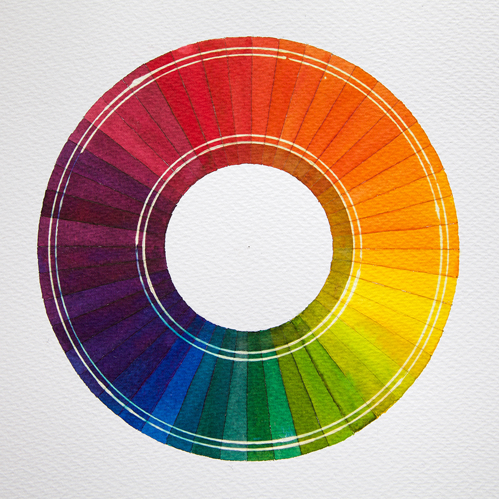 Creating a colour wheel with four fountain pen inks – FOUNTAIN PEN INK ART