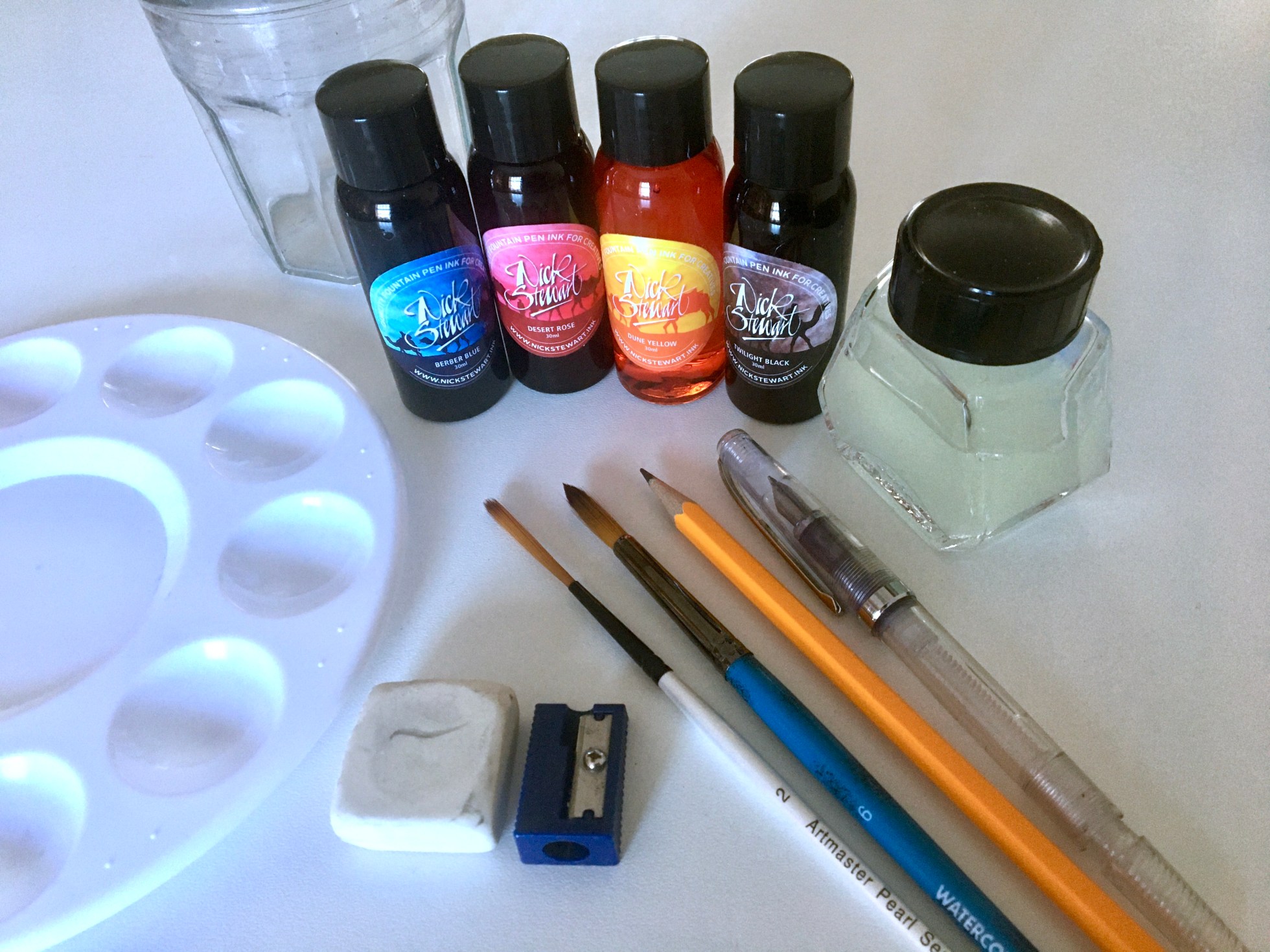 Top tips for painting with a limited palette of fountain pen inks (CMYK ...