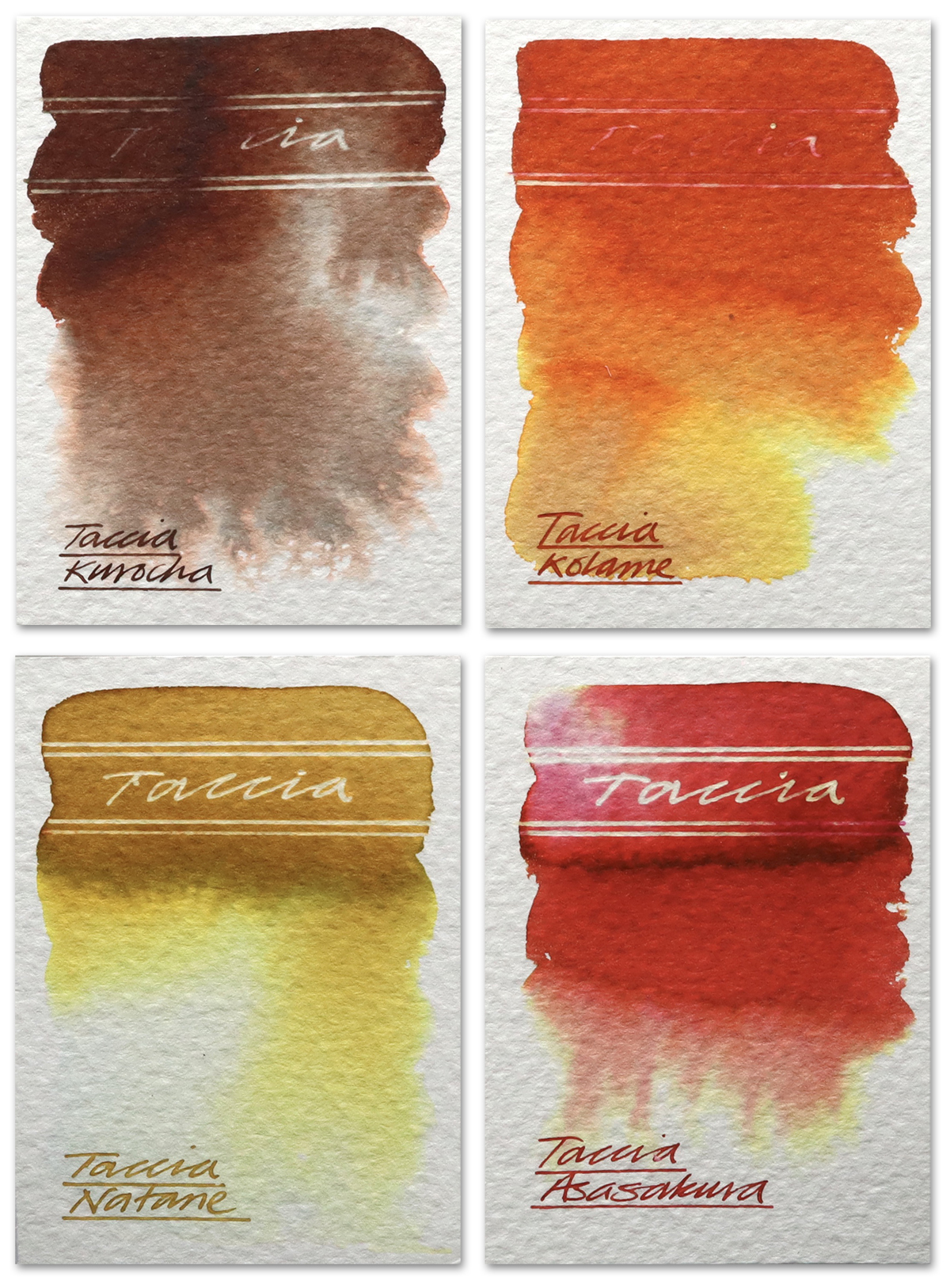 Taccia Ukiyo-e artist inks – Hokusai and Syaraku – FOUNTAIN PEN INK ART