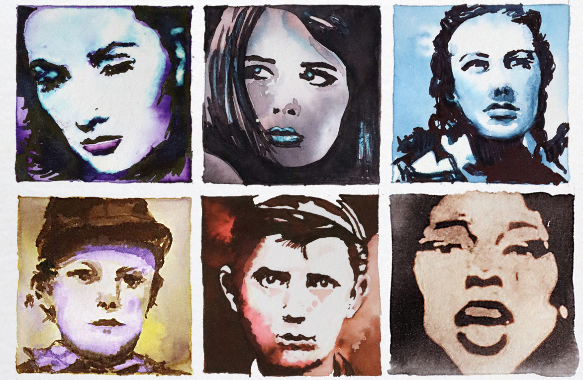30 portraits with 30 inks in 30 days – FOUNTAIN PEN INK ART