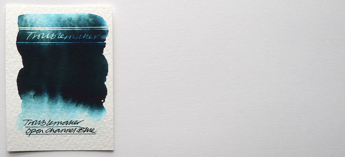 Troublemaker standard Inks swatch tests – FOUNTAIN PEN INK ART