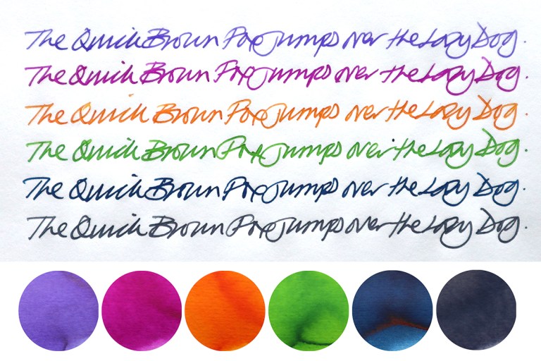 Visconti Van Gogh Inks swatch tests – FOUNTAIN PEN INK ART