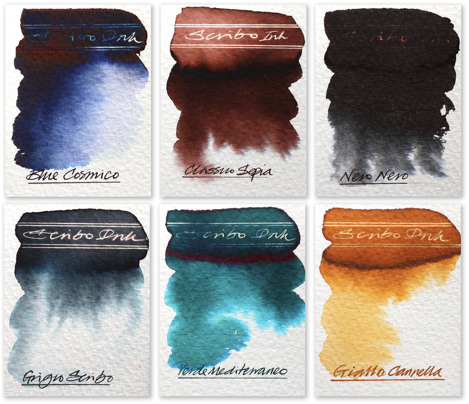 Scribo Inks swatch tests – FOUNTAIN PEN INK ART