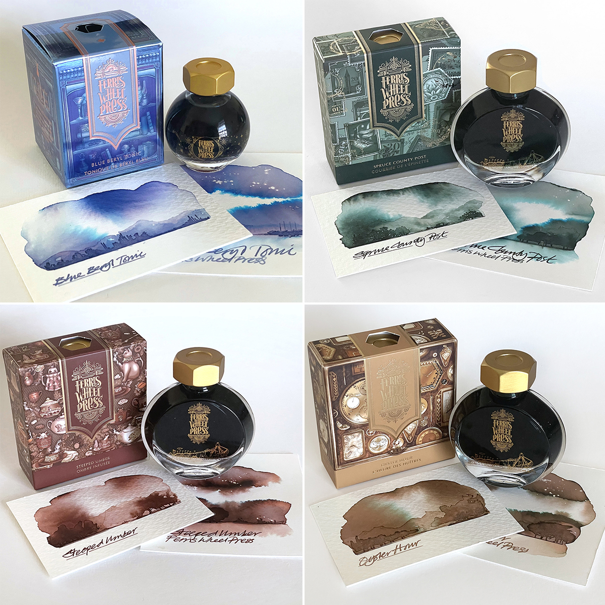 Ferris Wheel Press August Inks – FOUNTAIN PEN INK ART