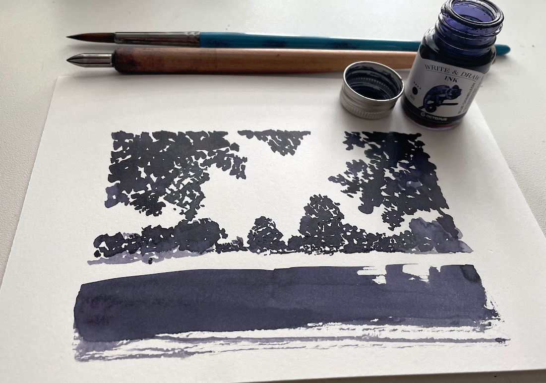 Octopus Fluids write & Draw Pigment Inks review – FOUNTAIN PEN INK ART